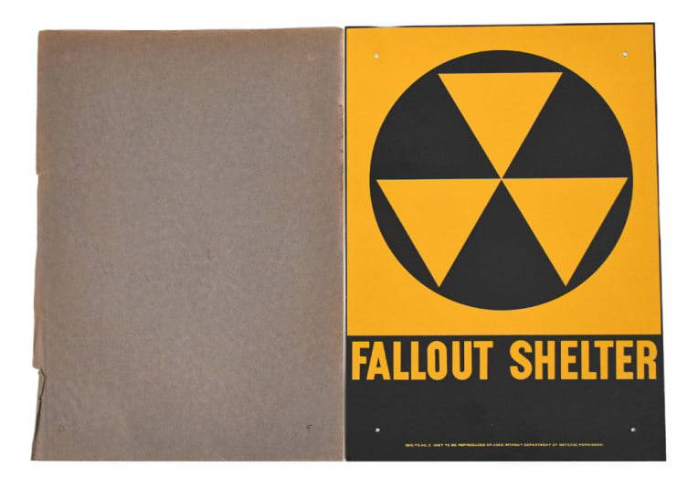 Vintage Sst Nuclear Fallout Shelter Dod Sign Auction