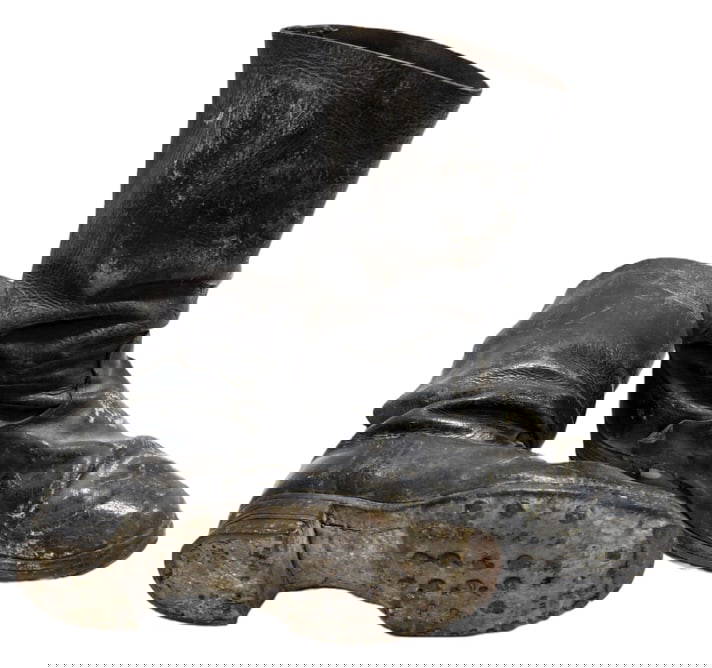 Wwii German Military Hobnail Leather Combat Boots Auction