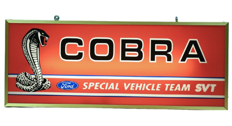 Ford Svt Shelby Cobra Dealer Lighted Fantasy Sign