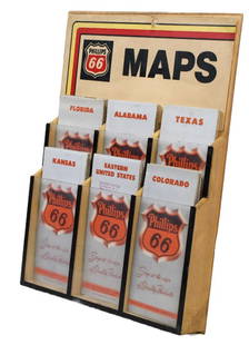 Vintage Phillips 66 Road Map Display Rack