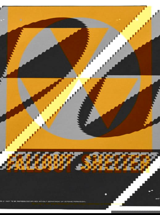 Vintage Sst Nuclear Fallout Shelter Dod Sign Auction