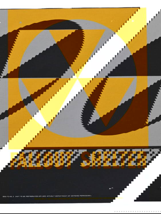 Vintage Sst Nuclear Fallout Shelter Dod Sign Auction