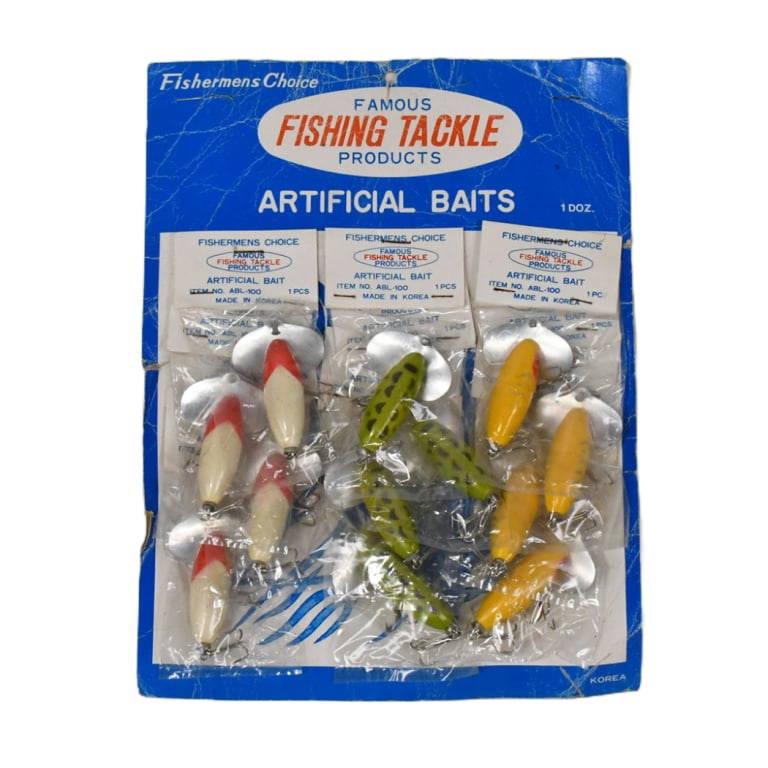 Vintage Famous Fishing Tackle Lure Store Display Auction