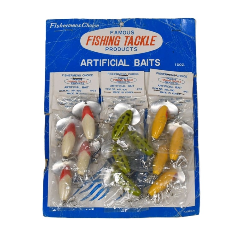 Vintage Famous Fishing Tackle Lure Store Display Auction
