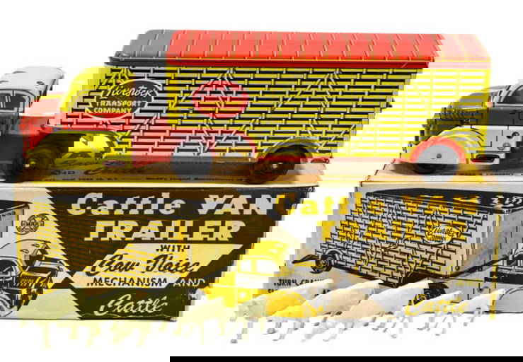 Original Marx Livestock Cattle Van Trailer W/ Box