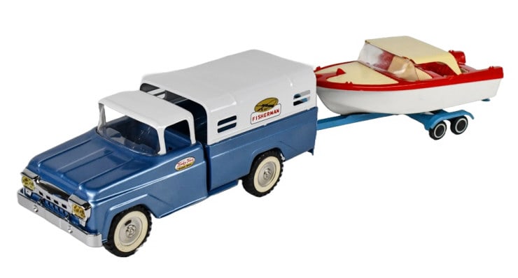 Restored Tonka Fisherman Truck W/ Clipper Boat