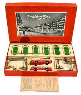 1950's Aristocraft Ho Trolley Bus System In Box