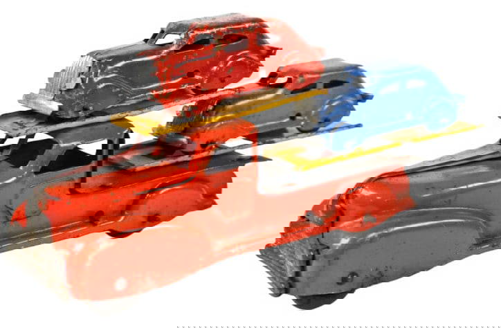 Original Marx Auto Transport Car Carrier W/ 2 Cars Auction