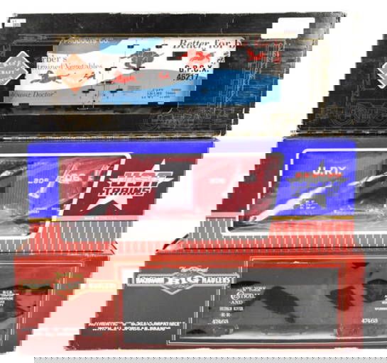 G Scale Gondola, Box Car, And Reefer Car