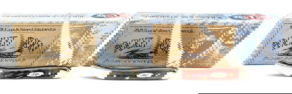 2000 & 2002 Case Xx Black & Red Bone Toothpicks