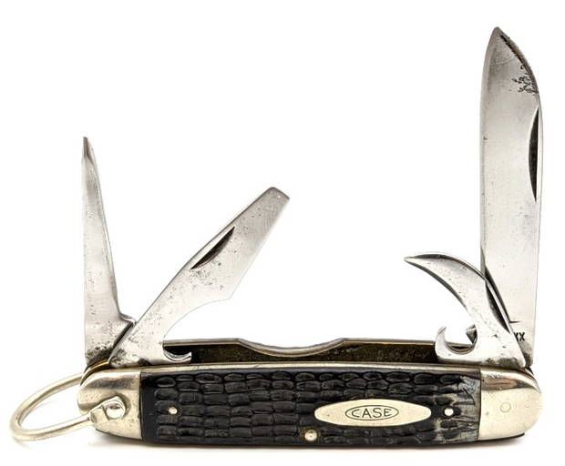 1974 Case Xx Jigged Bone Scouts Knife 640045r