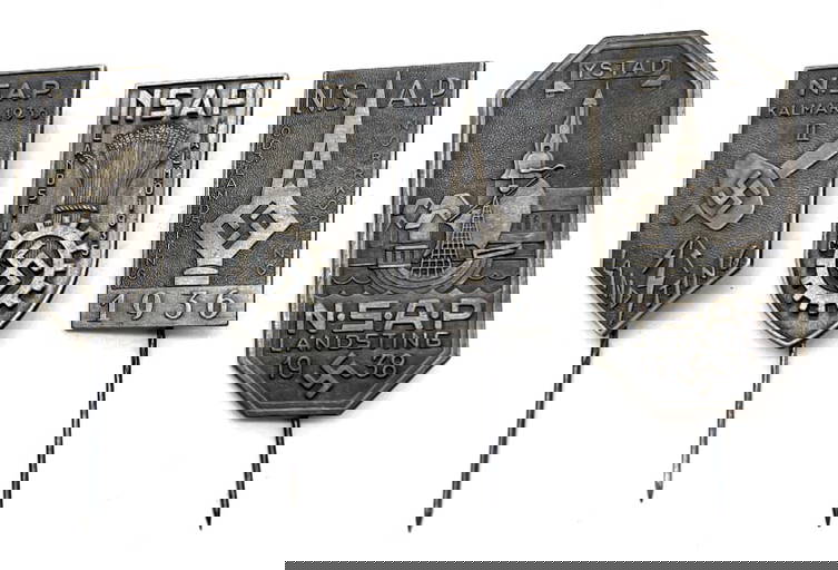 (4) Wwii German Nsap Stick Pins