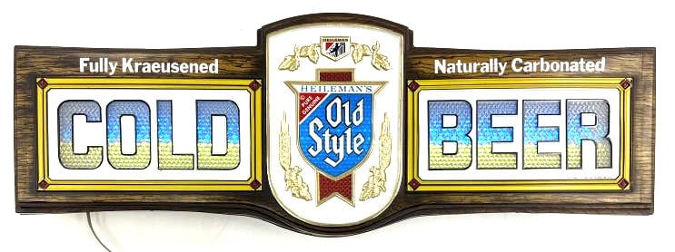 Old Style Cold Beer Sparkling Animated Sign