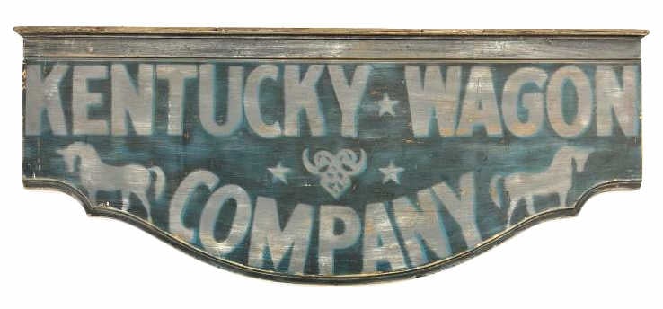 Wood Kentucky Wagon Company Ss Sign