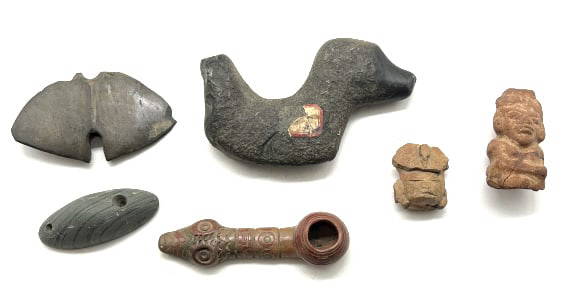 Native American Artifact Collection With Pipe Auction