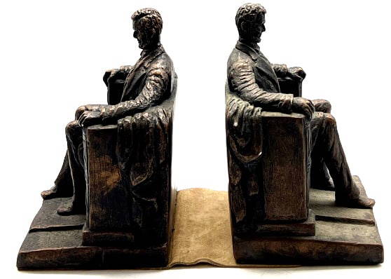 1981 Austin Prod. Lincoln Sculpture Bookends Auction