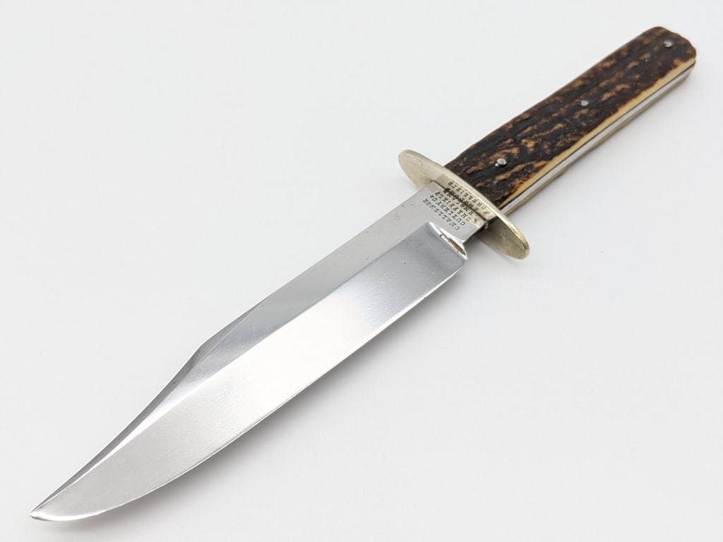 Challenge Cutlery Stag Handle Frontier Bowie Knife Auction