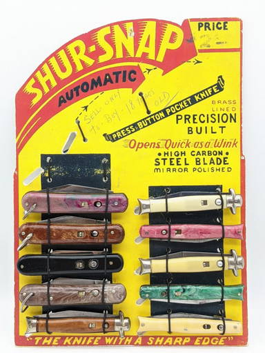 10) Shur Snap Switchblades W/ Repro Display