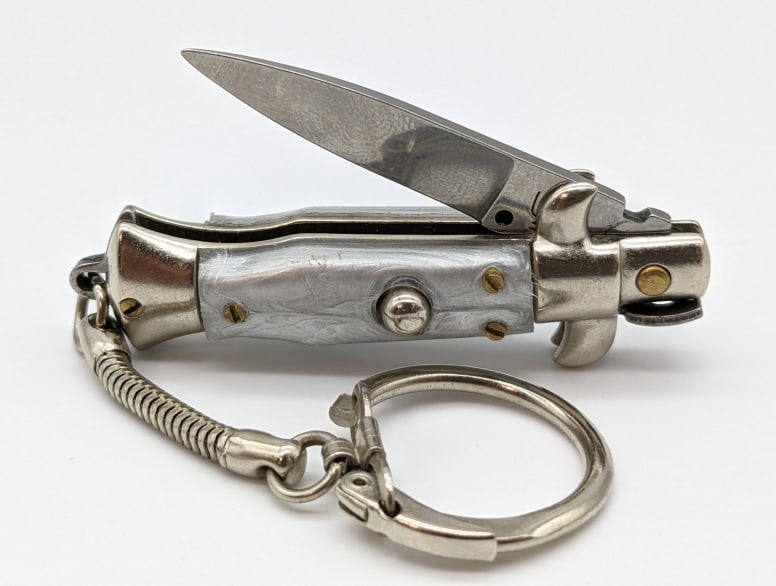 Inox Italian White Pearl Mini Stiletto Switchblade Auction