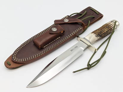 Vtg Randall Made Model 1 8in Fighter W/ Sheath Auction