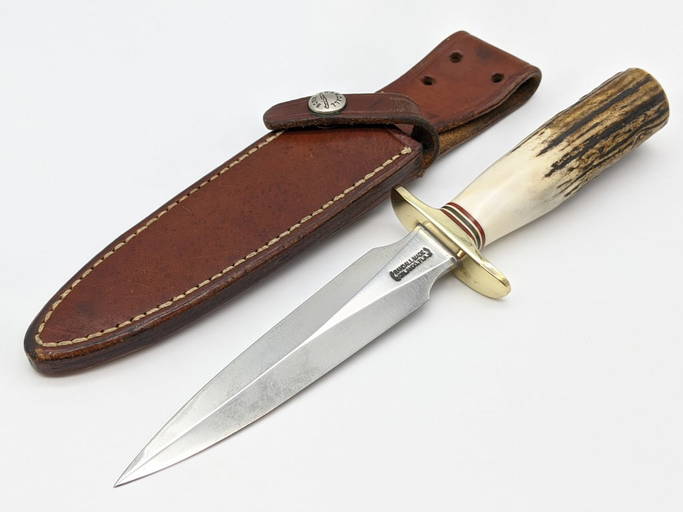 Vtg Randall Made Model 2 5 Stag Stiletto W/ Sheath