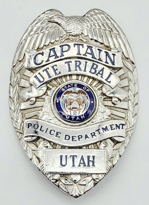 Obsolete Ute Tribal Utah Police Captain's Badge