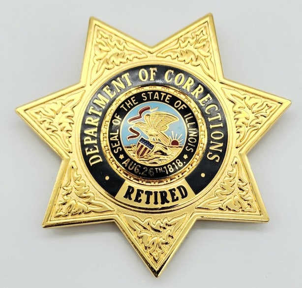 Obsolete Retired Ill. Dept. Of Corrections Badge