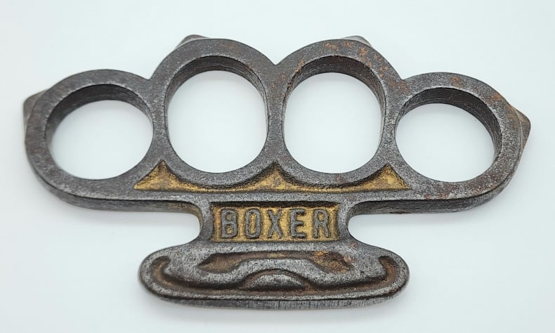 Vintage Boxer Spiked Brass Knuckle Dusters Auction