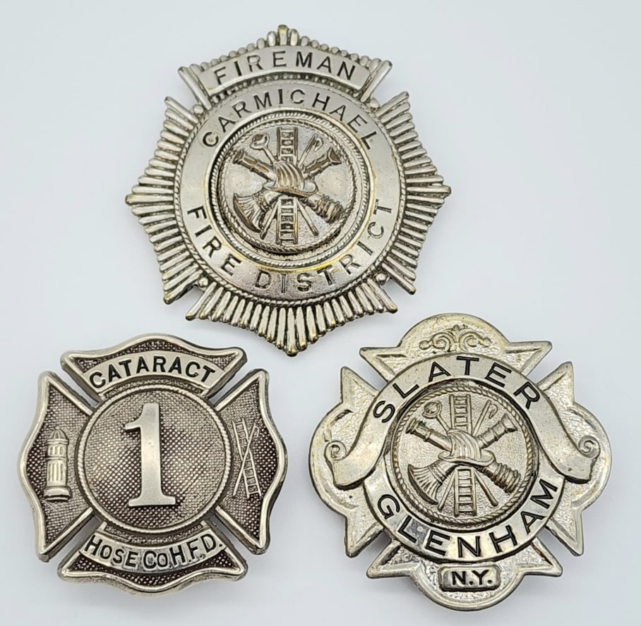 Obsolete Slater, Carmichael & Cataract Fire Badges Auction