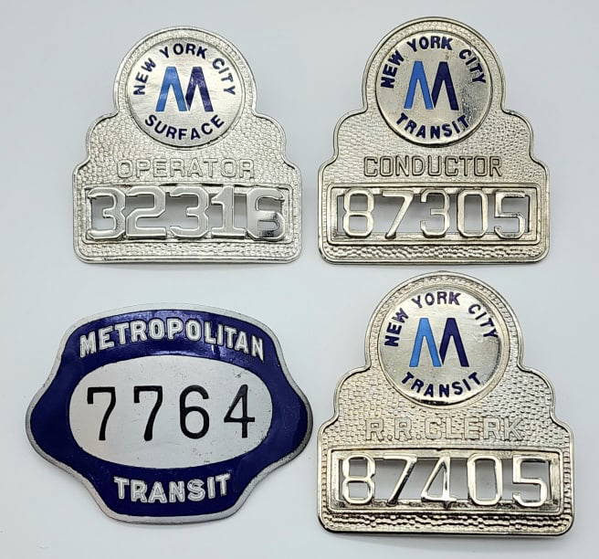 Obsolete Metropolitan Transit Hat Badges Auction
