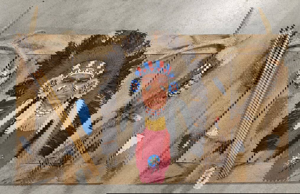 Native American Style Wall Decore Art Collage Auction