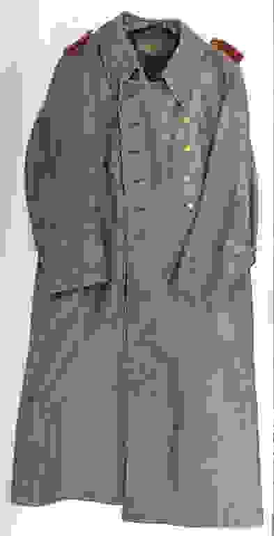 Ww2 German Grey Leather Major Officers Trench Coat Auction