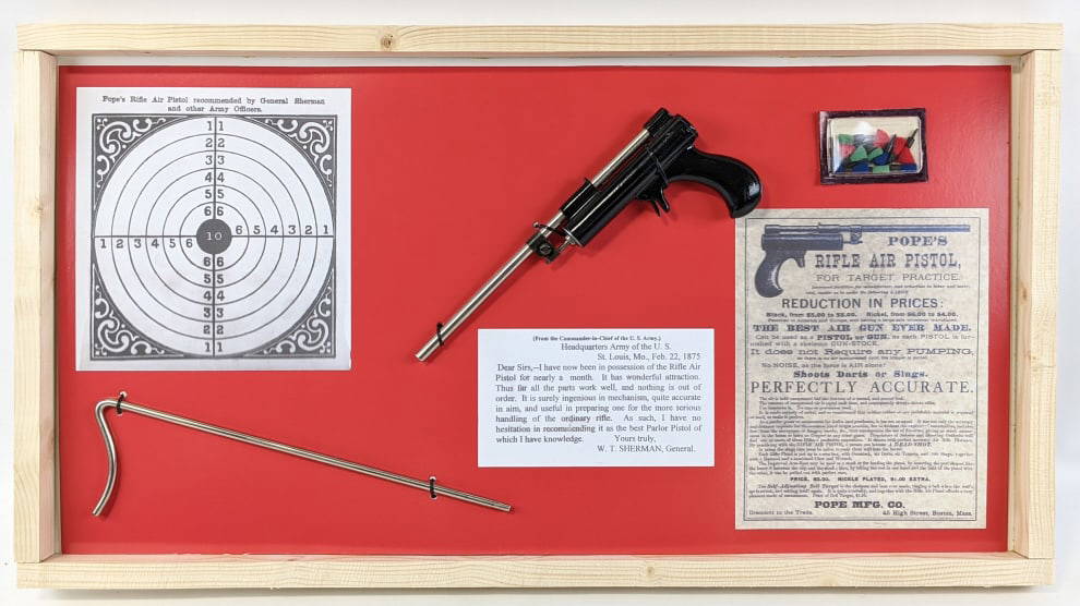 Pope Mfg. Co. Rifle Air Pistol W/ Display Auction