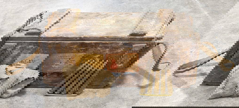 160 Rounds Of Finish .55 Boys Cartridges In Crate Auction