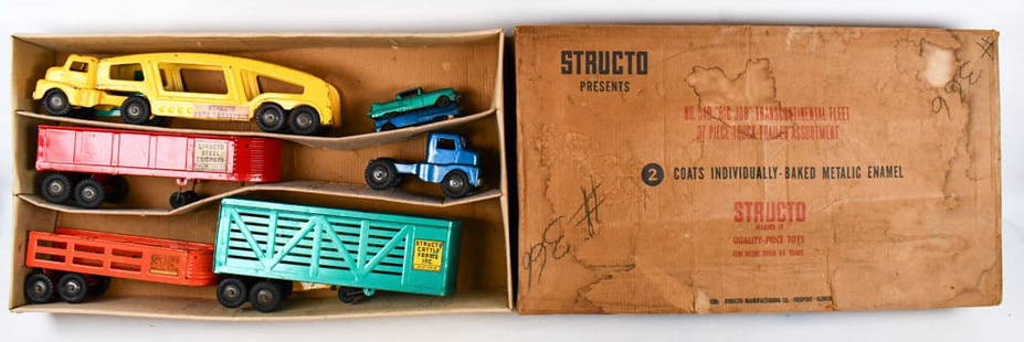 Original Structo No. 931 Stock Farm Set W/ Box Auction