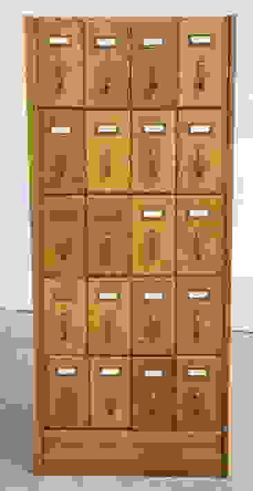 Antique Oak 20 Drawer Sorting Cabinet Auction