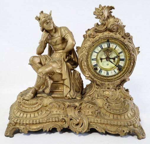 Antique Ansonia "mercury" Figural Mantle Clock