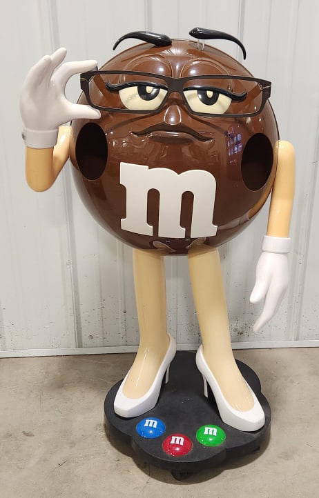 Life Size M&m Lady Chocolate Candy Store Display Auction