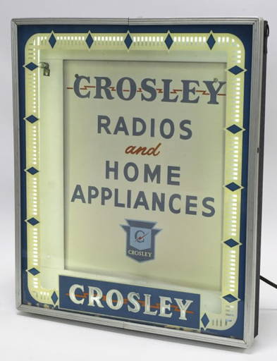 Vintage Crosley Radios Neon Npi Countertop Sign