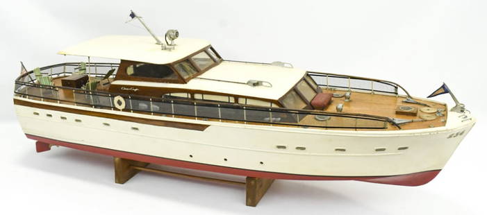 Vintage Large Scale Chris Craft Rc Wood Model