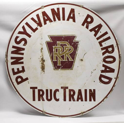 55in. Vintage Ssp Pennsylvania Railroad Prr Sign Auction