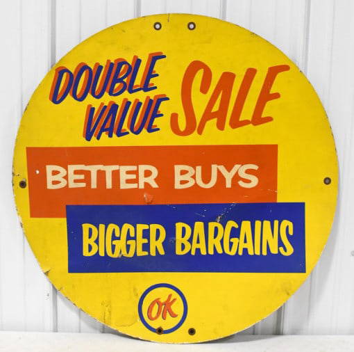 3ft Vintage Ok Used Cars Dealership Cardboard Sign