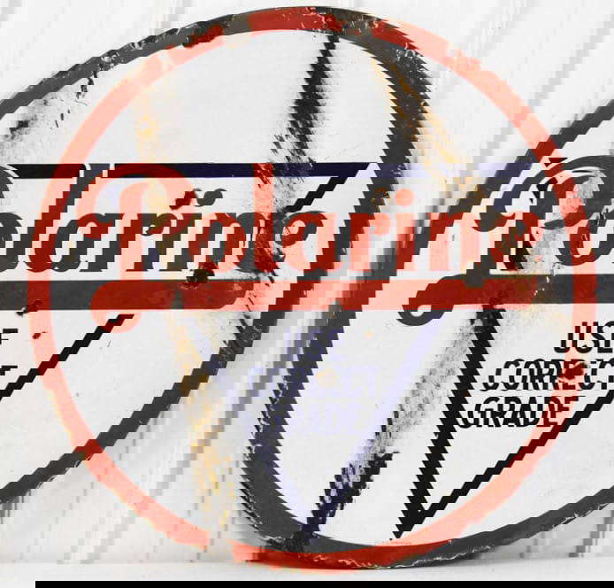 Vintage 30" Dsp Standard Oil Polarine Sign Auction