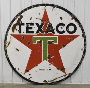 Texaco No Smoking Porcelain Service Station Sign. Auction