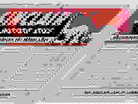 Dst Sinclair Motor Oils Lubrication Chart Sign Auction