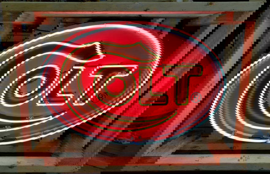 Custom Colt Tin Neon Sign Auction