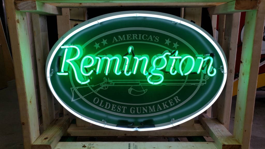 Custom Remington Tin Neon Sign Auction