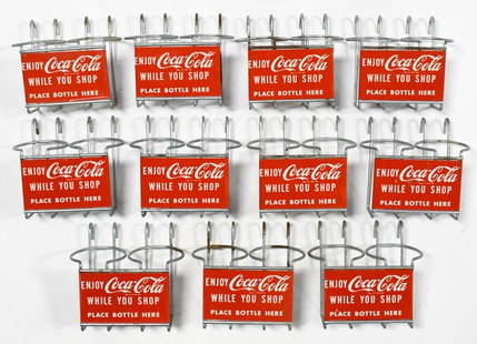 12 Vintage Coca-cola Shopping Cart Bottle Carriers Auction