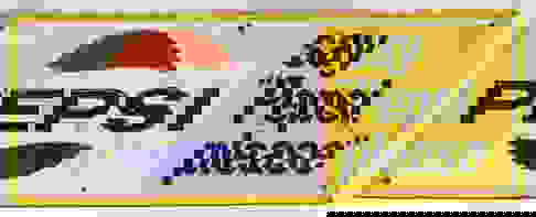 Vintage Sst Say Pepsi Please Embossed Sign Auction