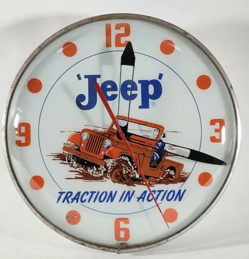 Pam Jeep Traction In Action Lighted Clock